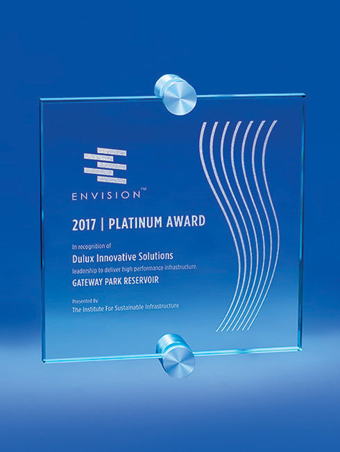 High Profile Square Glass Wall Plaque