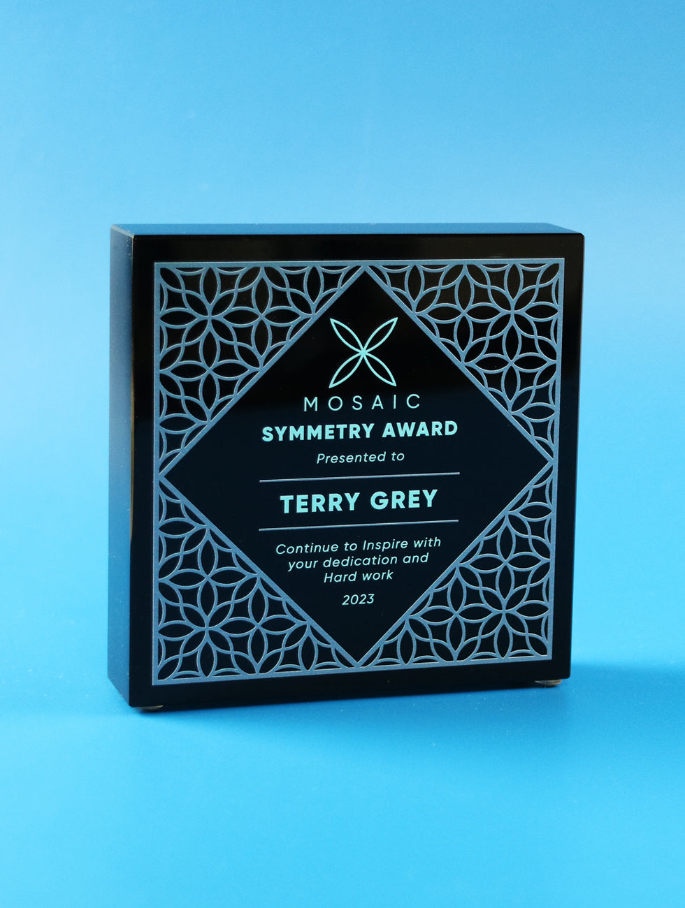 Jet Black Crystal Square