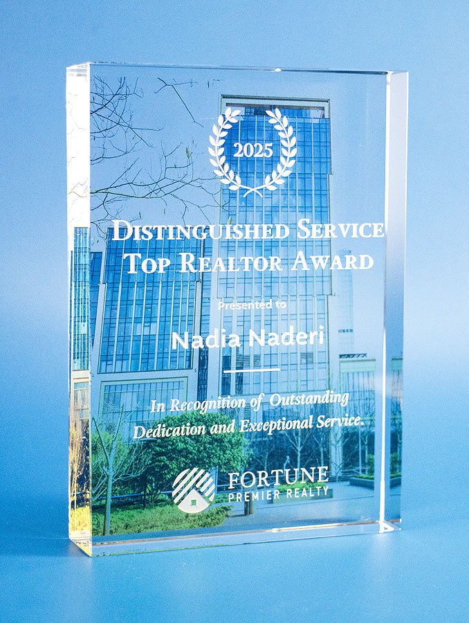 Crystal Block Awards | custom engraved trophies | USA